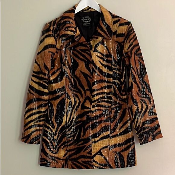Selene Sport | Jackets & Coats | Selenesport Brown And Black Animal ...